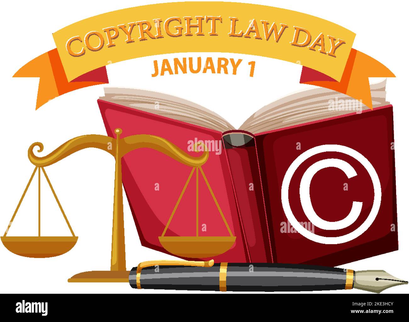 Copyright Law Day Banner Design illustration Stock Vector Image & Art ...