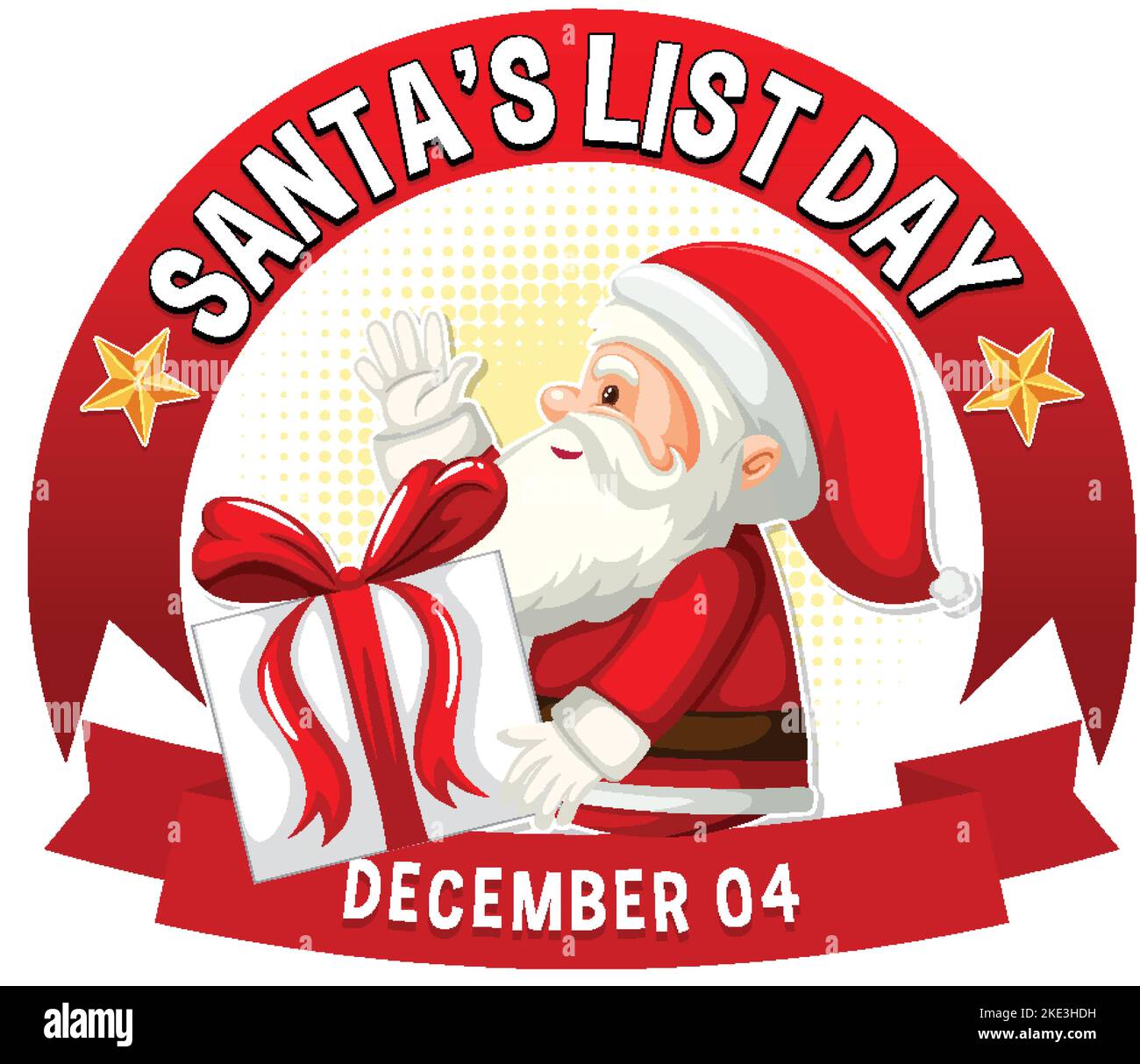 Happy Santa List Banner Design illustration Stock Vector Image & Art ...