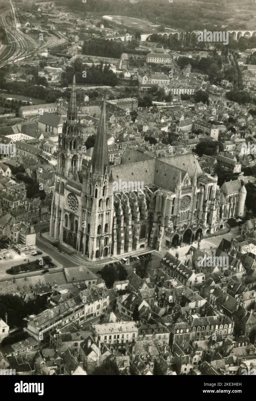 Chartres Cathedral Aerial View