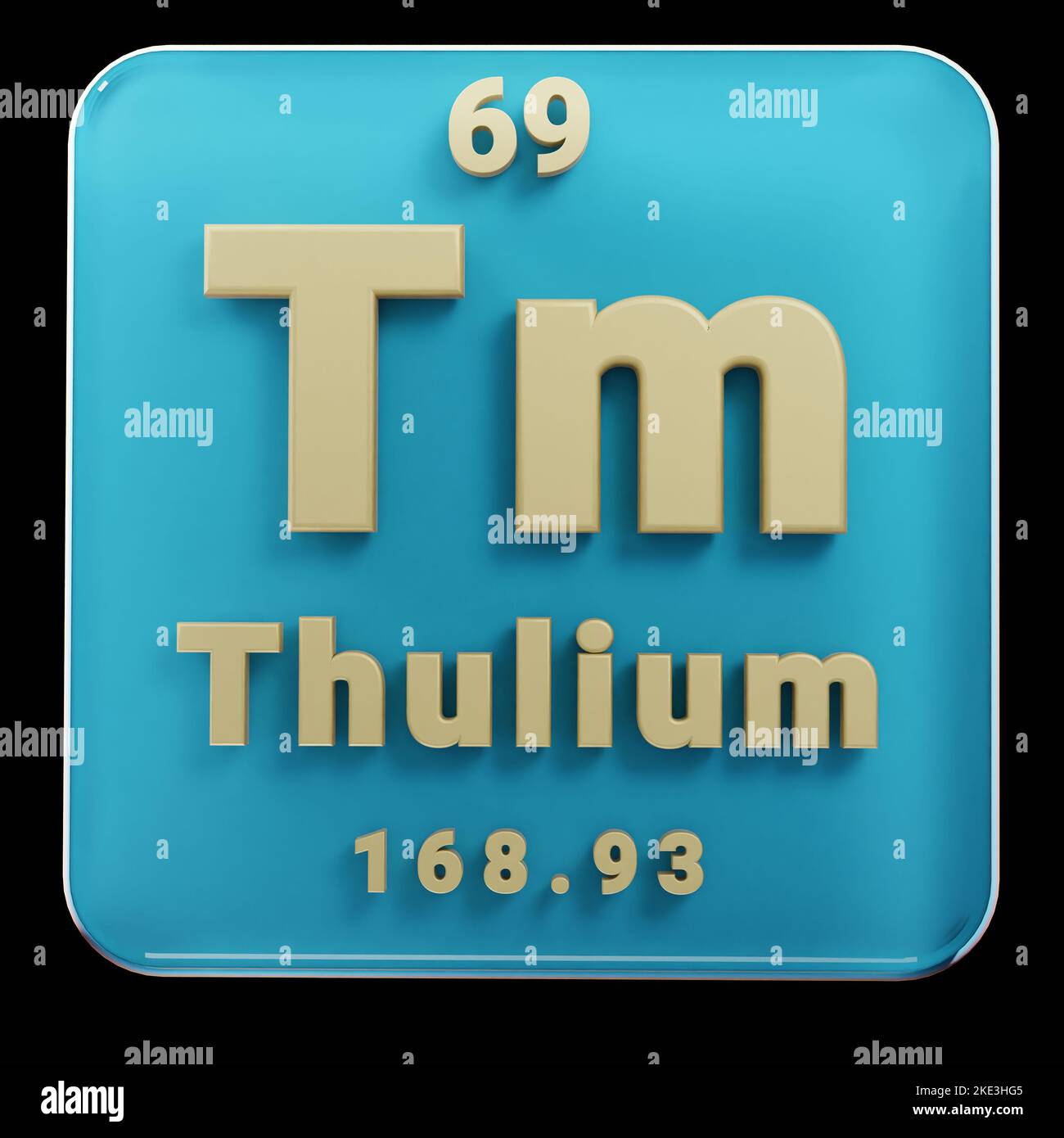 Beautiful abstract illustrations Standing black and red Thulium element ...