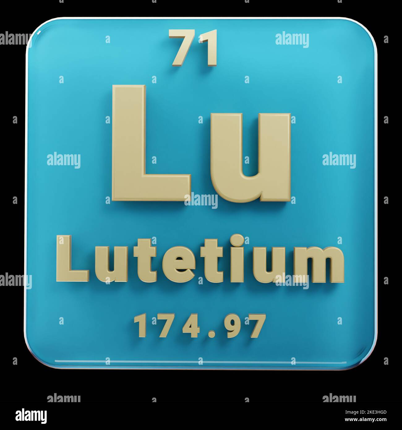 Beautiful abstract illustrations Standing black and red Lutetium element of the periodic table ...