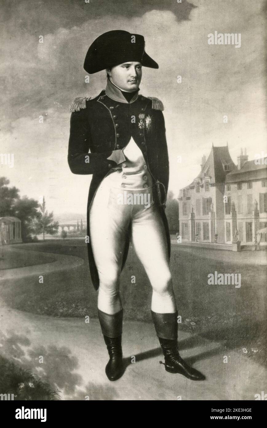 Portrait of Napoleon Bonaparte First Consul at Malmaison, drawing by ...