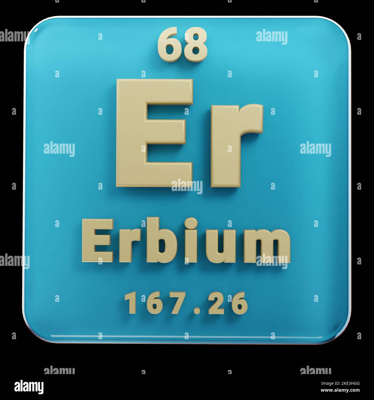 Beautiful abstract illustrations Standing black and red Erbium element ...