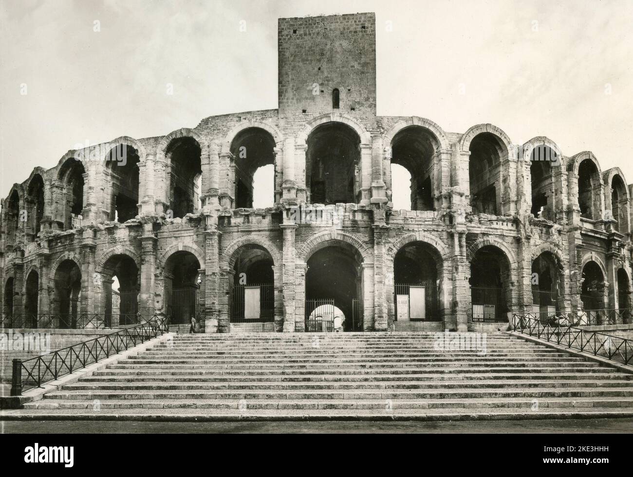 View of the Arles Amphitheatre, France 1960s Stock Photo - Alamy