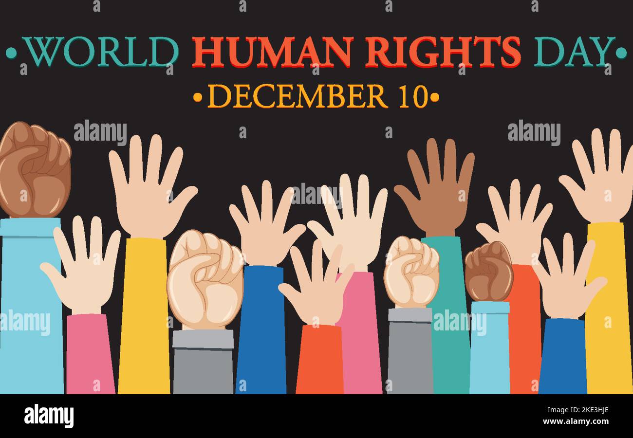World Human Rights Day Poster Design illustration Stock Vector Image ...