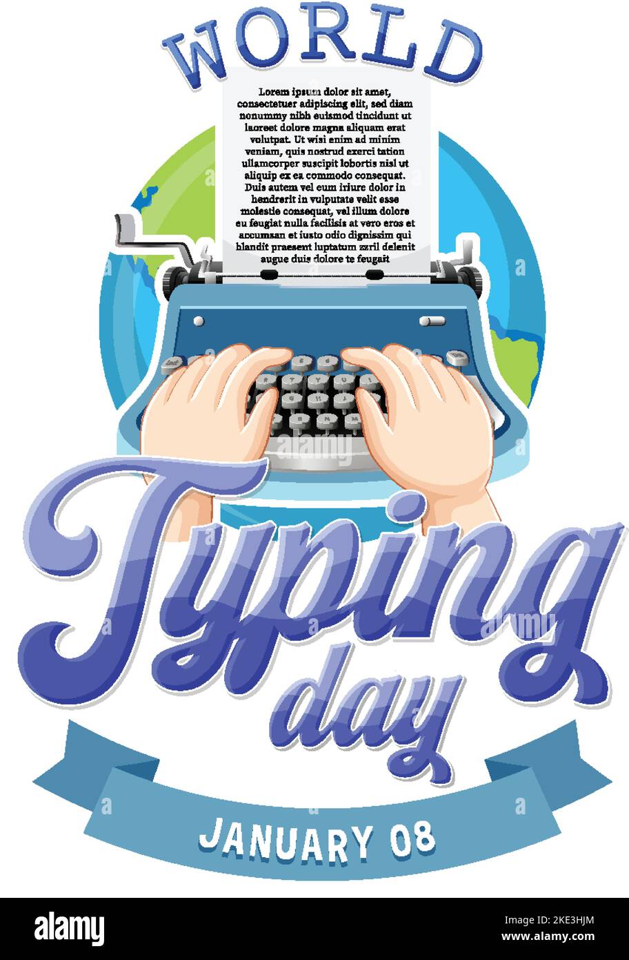 World typing day January icon illustration Stock Vector Image & Art - Alamy