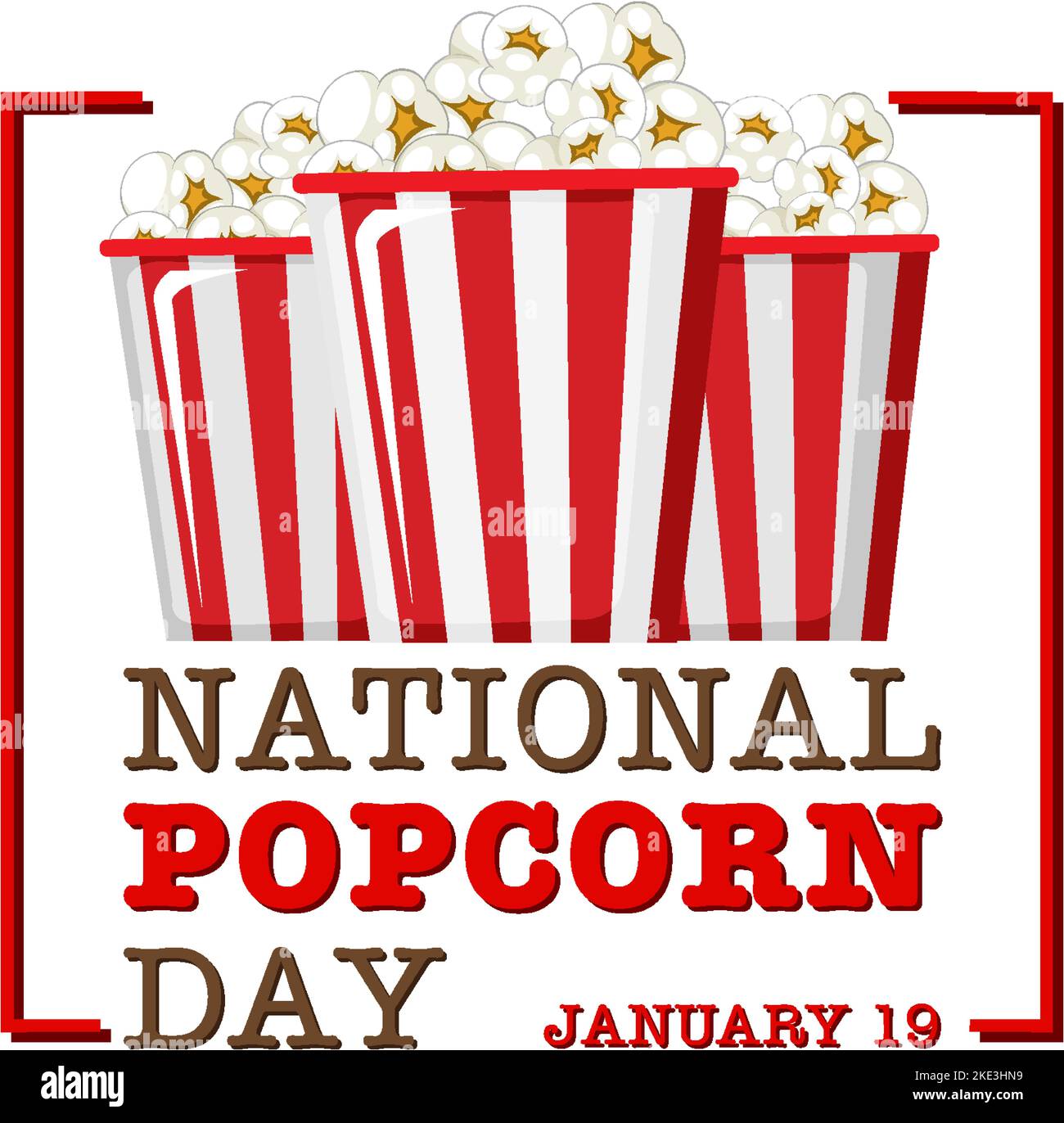 National Popcorn Day Banner Design illustration Stock Vector Image ...