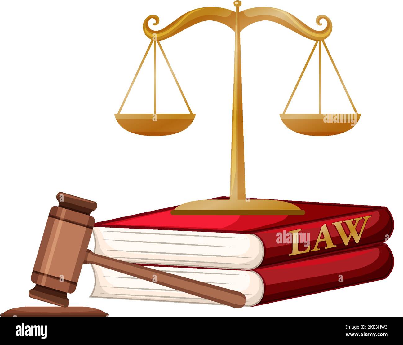 The Scales of Justice and Legal Hammer illustration Stock Vector Image ...
