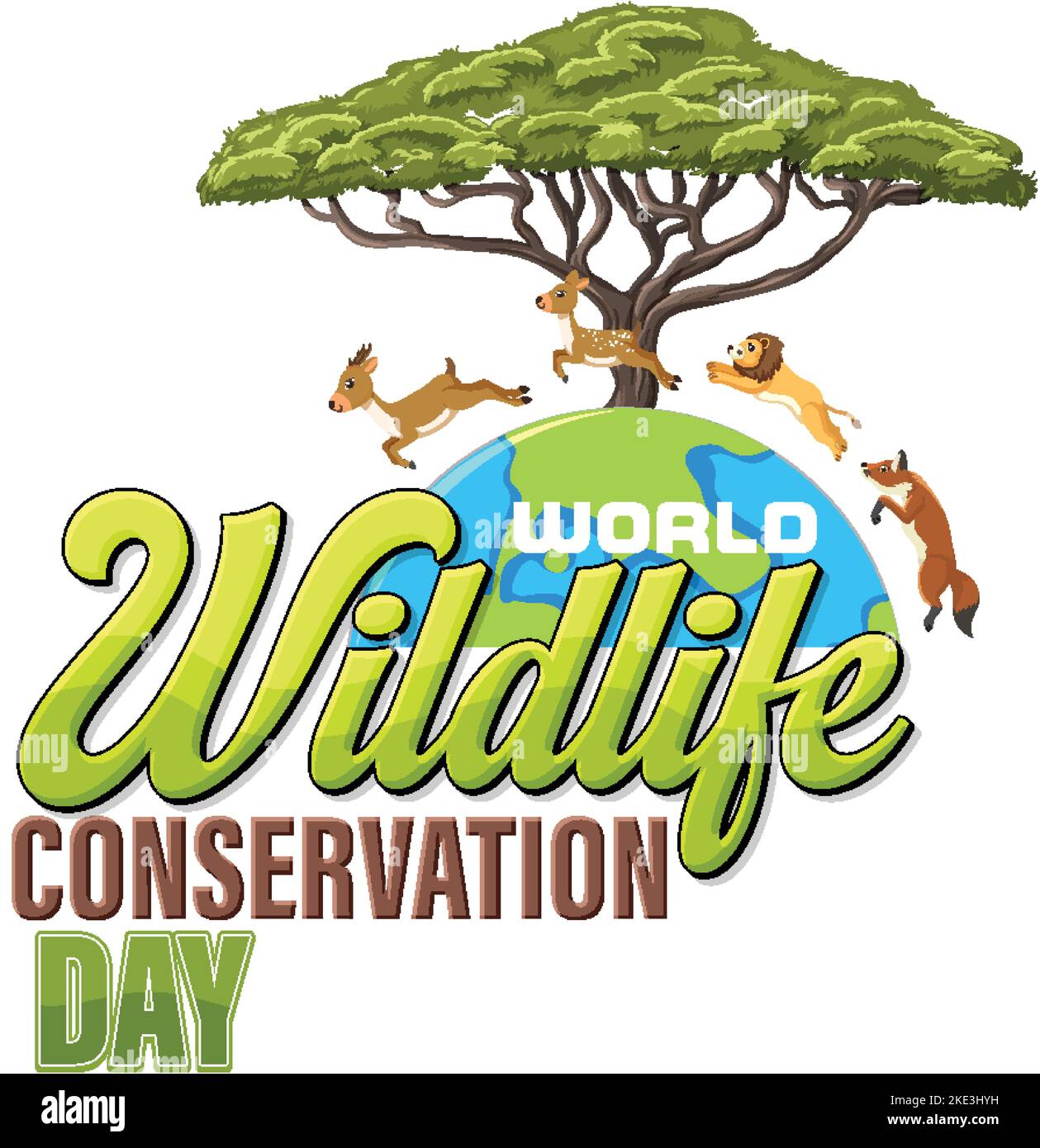 World wildlife conservation day banner design illustration Stock Vector ...