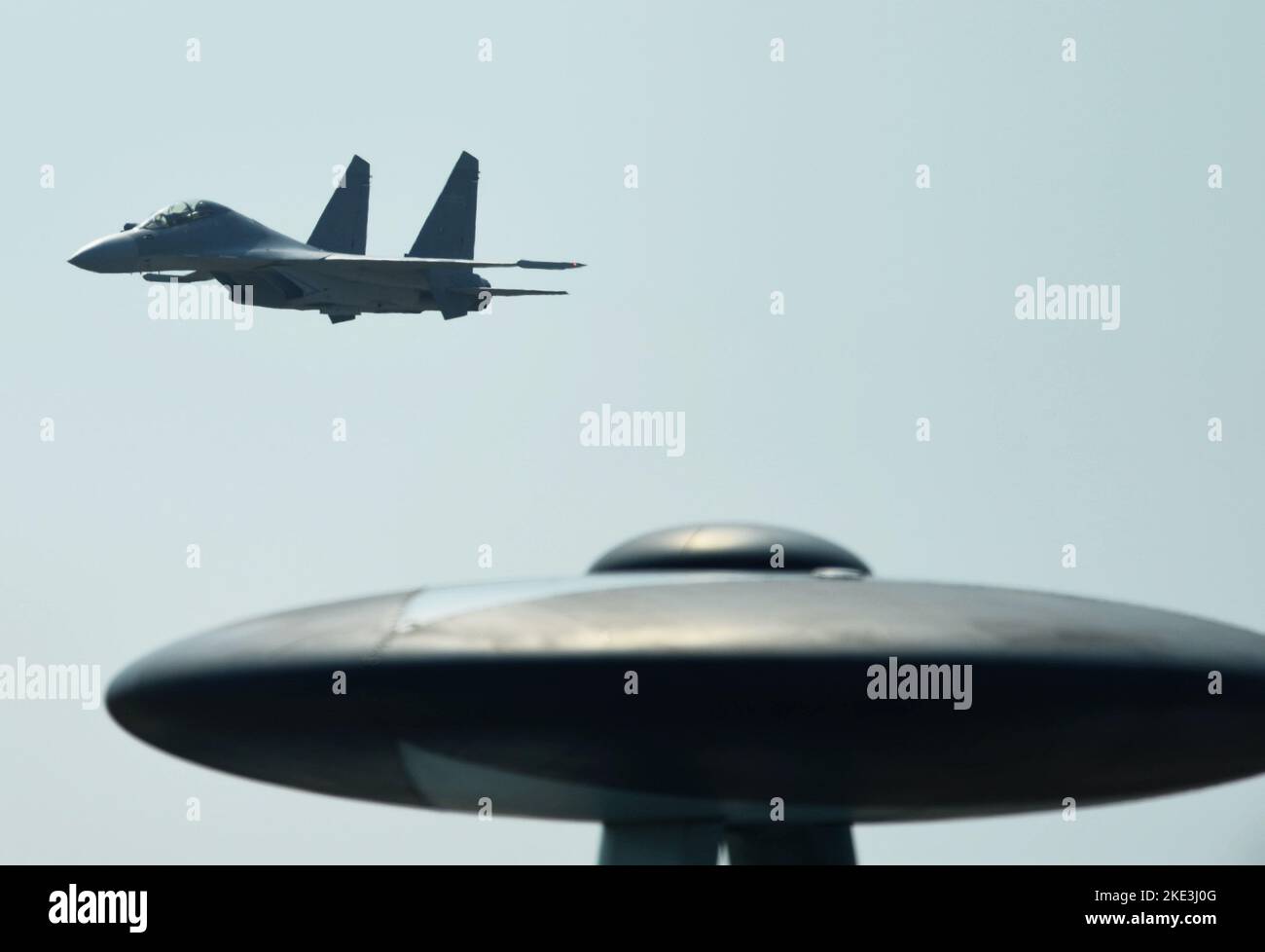 ZHUHAI, CHINA - NOVEMBER 10, 2022 - A J-16 multirole fighter performs a ...