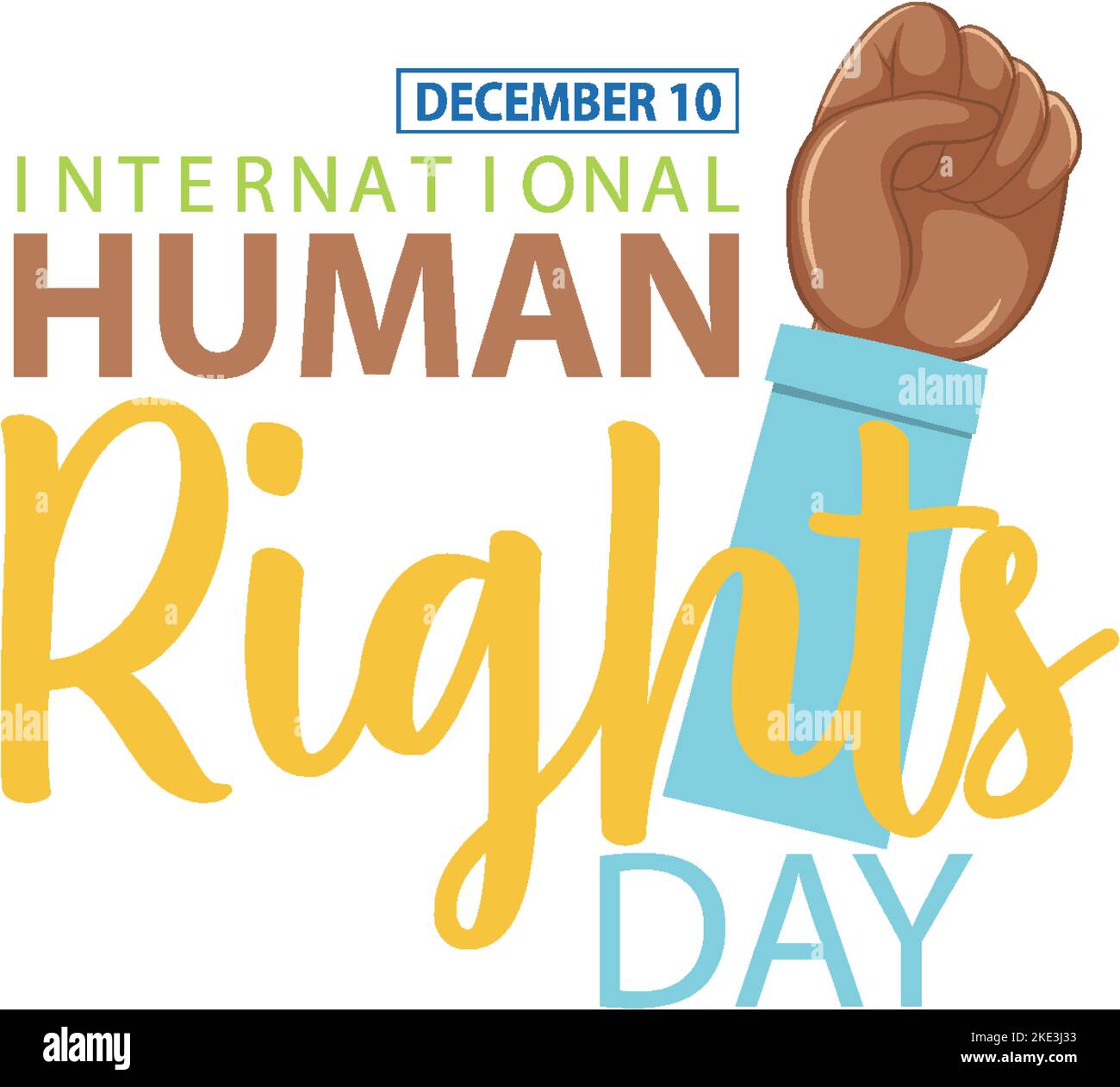 International Human Rights Day text for banner design illustration ...