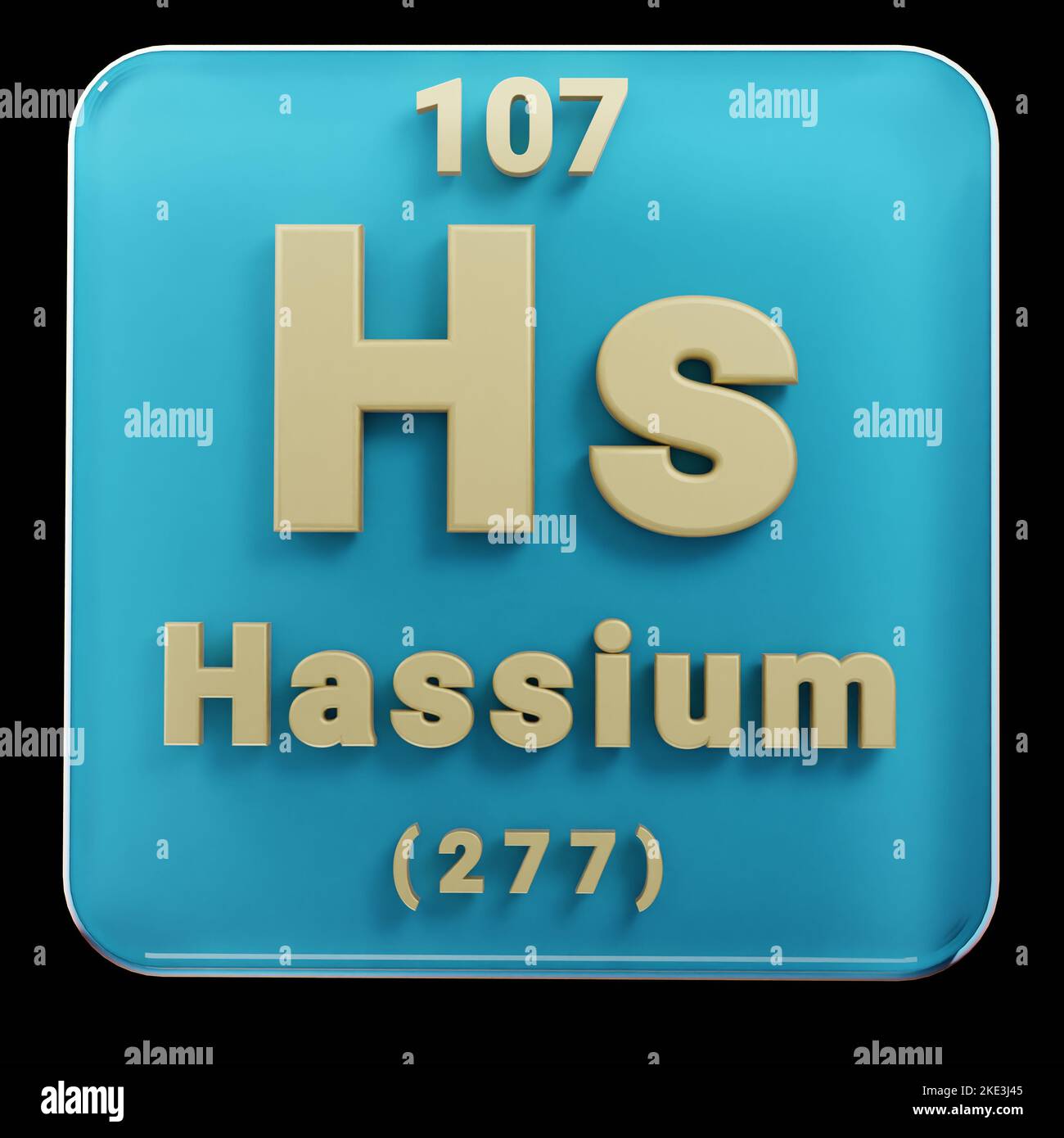 Beautiful abstract illustrations Standing black and red Hassium element ...