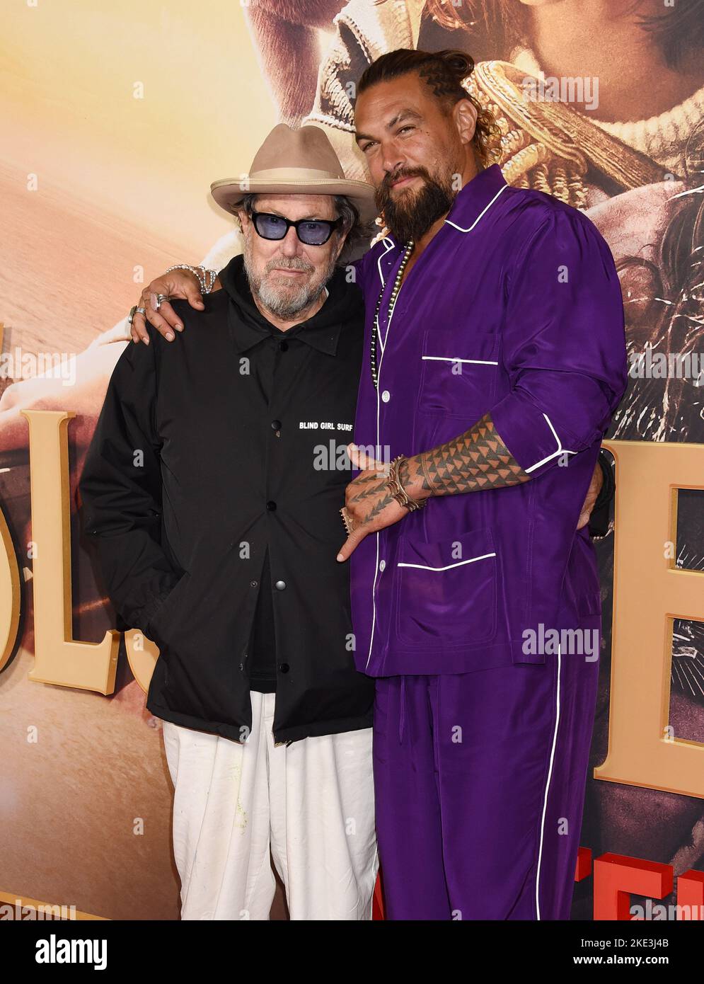 Julian Schnabel and Jason Momoa arriving at the "Slumberland" Los ...