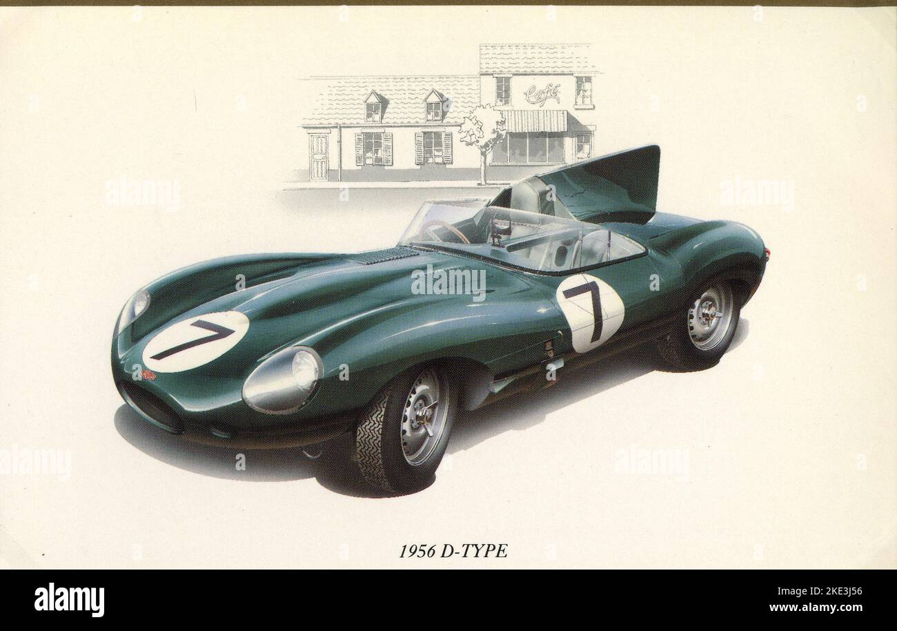 Jaguar D-Type car, UK 1956 Stock Photo - Alamy