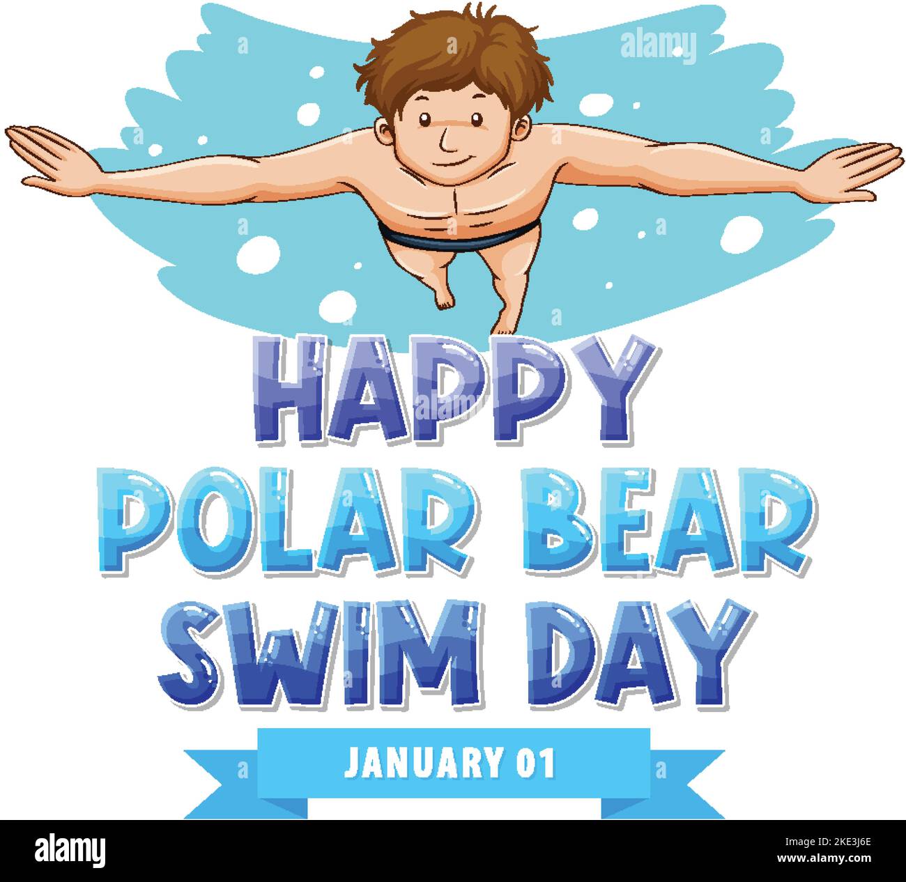 Polar Bear Swim Day Banner Design illustration Stock Vector Image & Art ...
