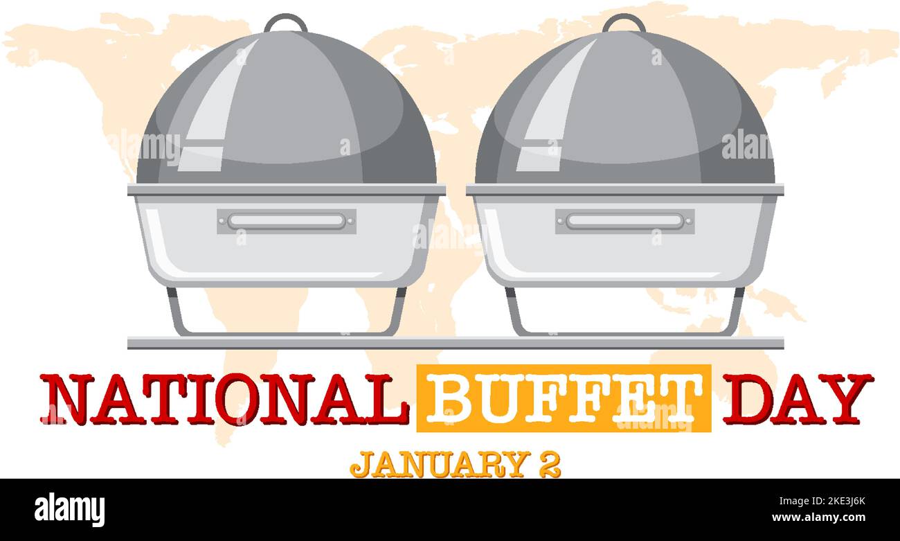 National Buffet Day Text Banner Design illustration Stock Vector Image ...