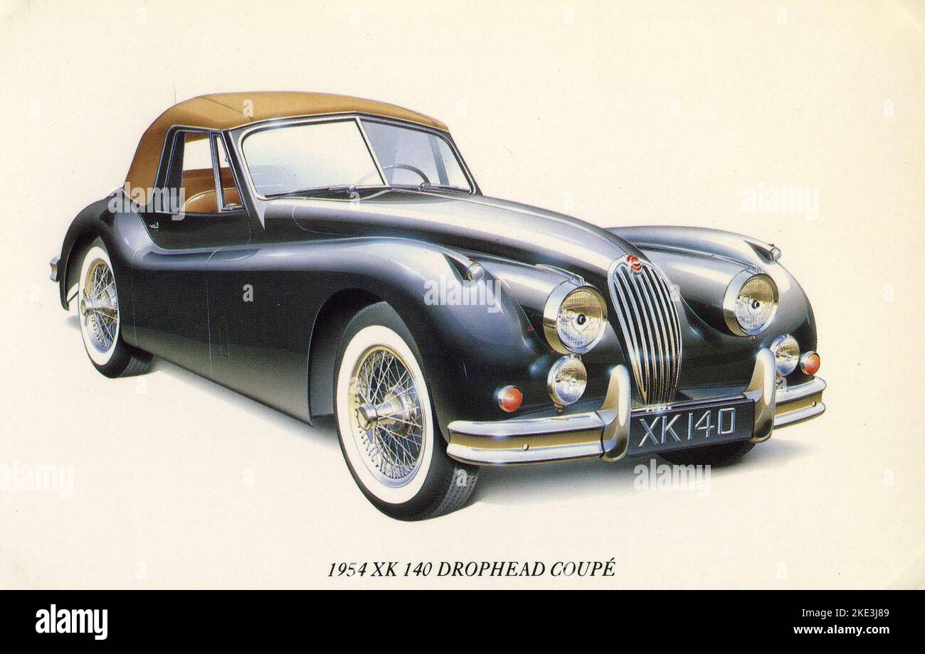 Jaguar XK 140 Drophead Coupé car, UK 1954 Stock Photo - Alamy