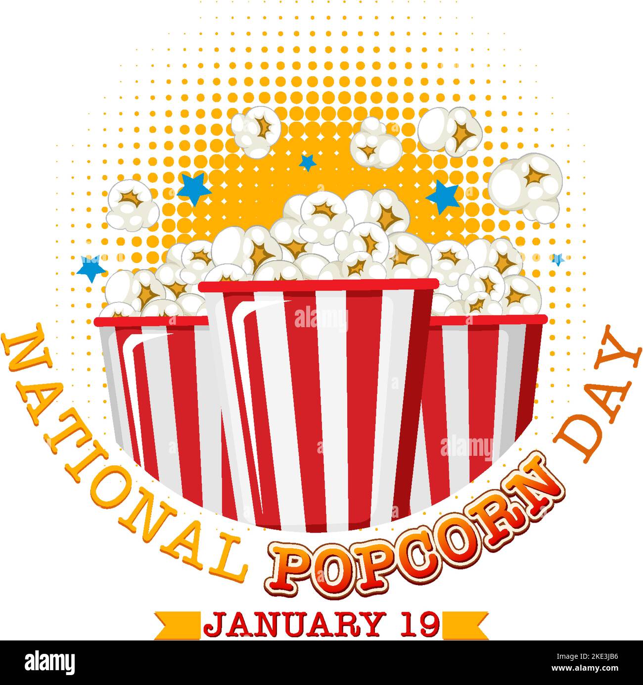 National Popcorn Day Banner Design illustration Stock Vector Image ...