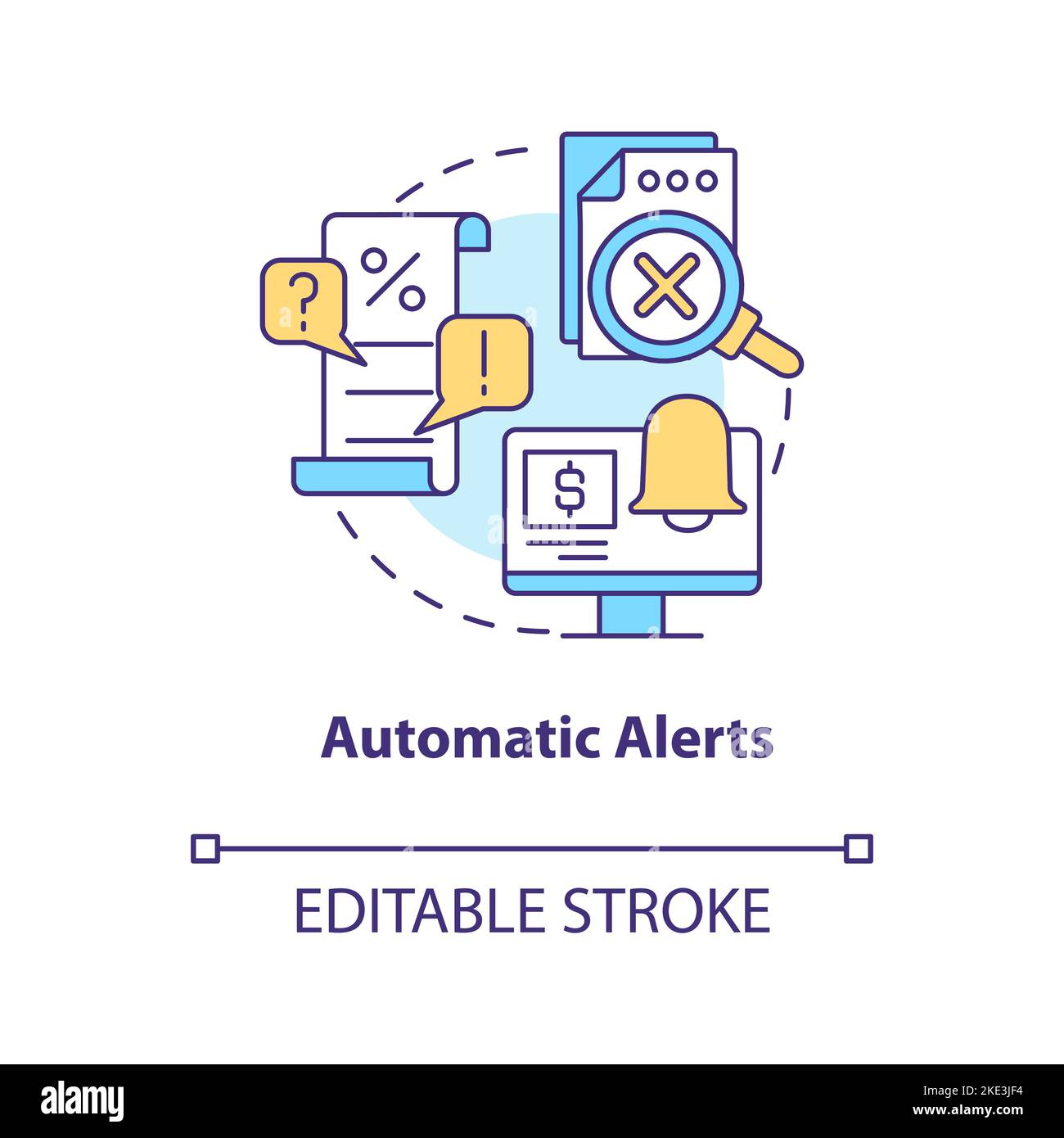 Automatic alerts concept icon Stock Vector Image & Art - Alamy