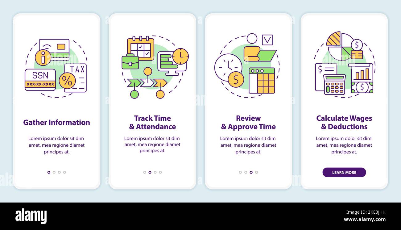 Stages of processing Stock Vector Images - Alamy