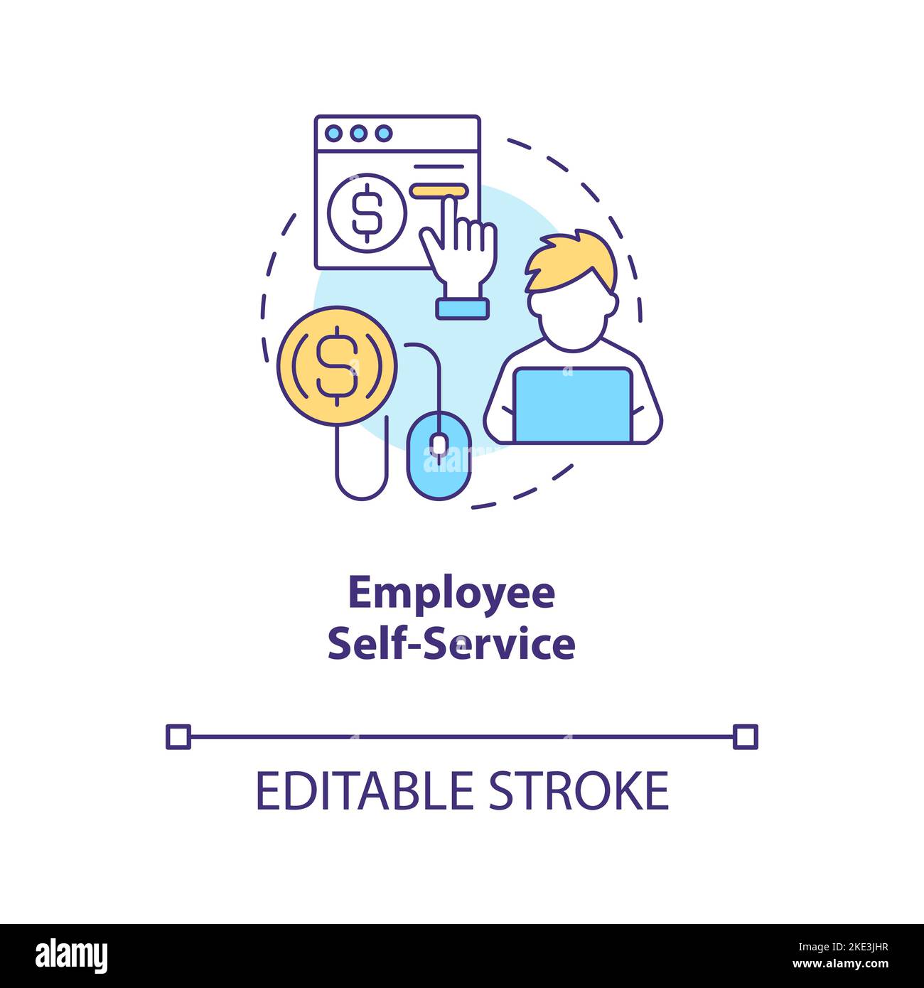 Employee self service Stock Vector Images - Alamy