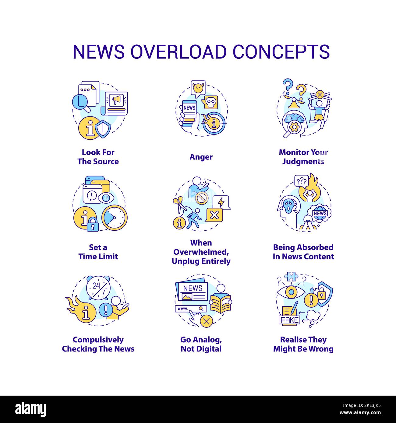 News health mental Stock Vector Images - Alamy