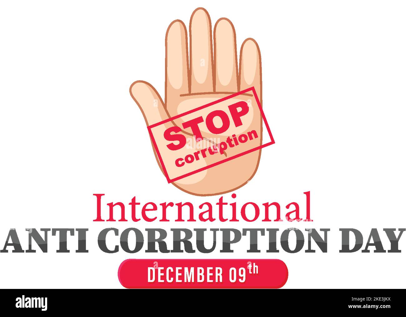 International Anti Corruption Day Poster Design illustration Stock ...