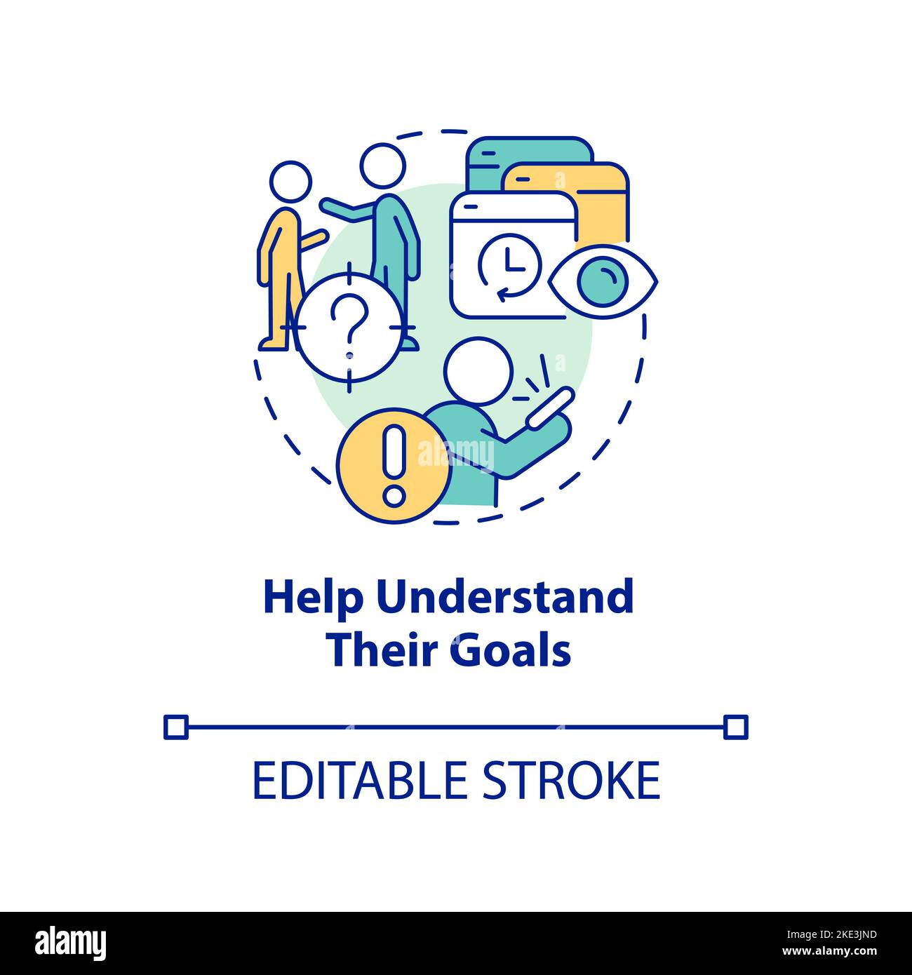 Understand goals concept icon Stock Vector Image & Art - Alamy