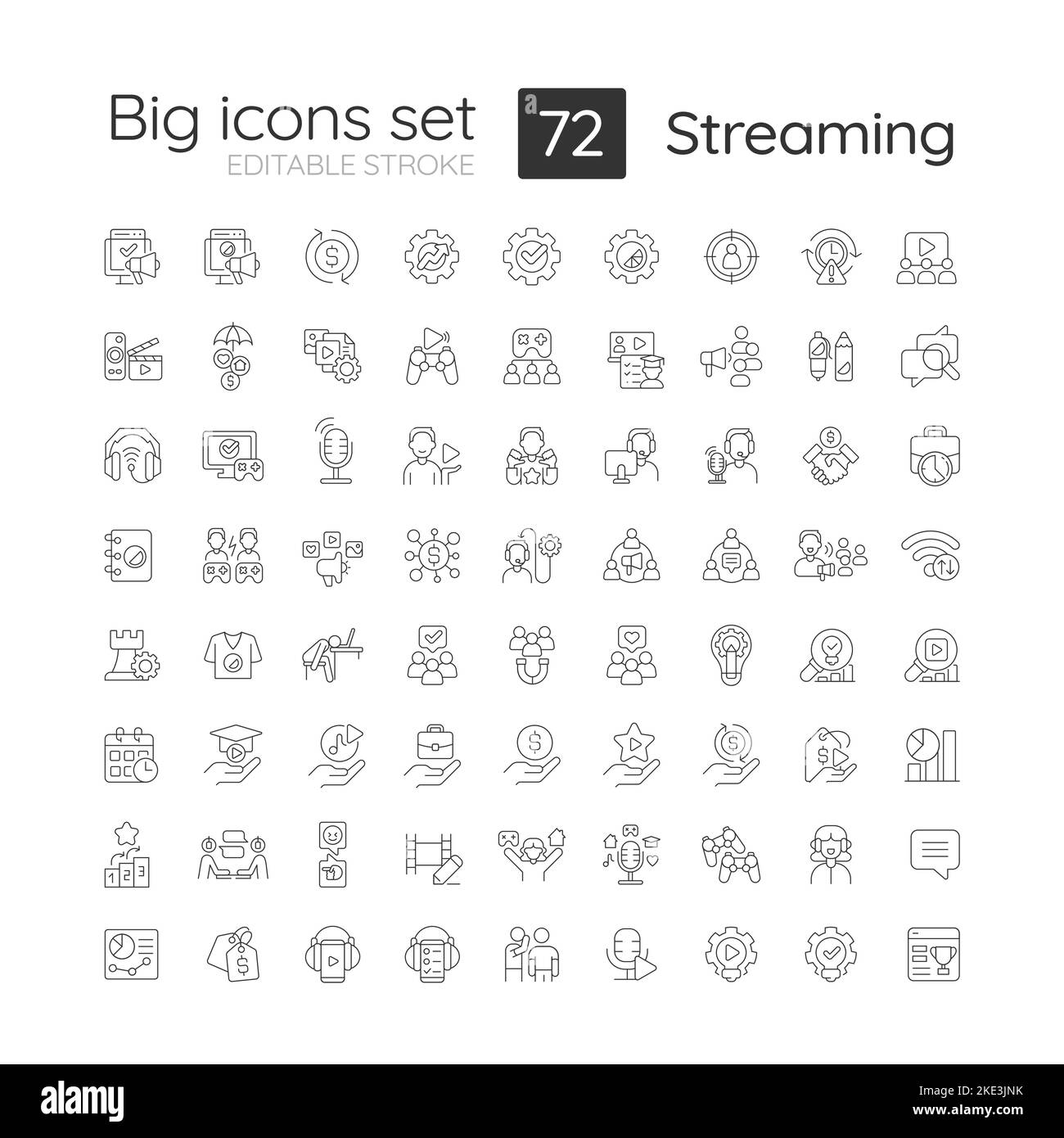 Live entertainment line icons Cut Out Stock Images & Pictures - Alamy