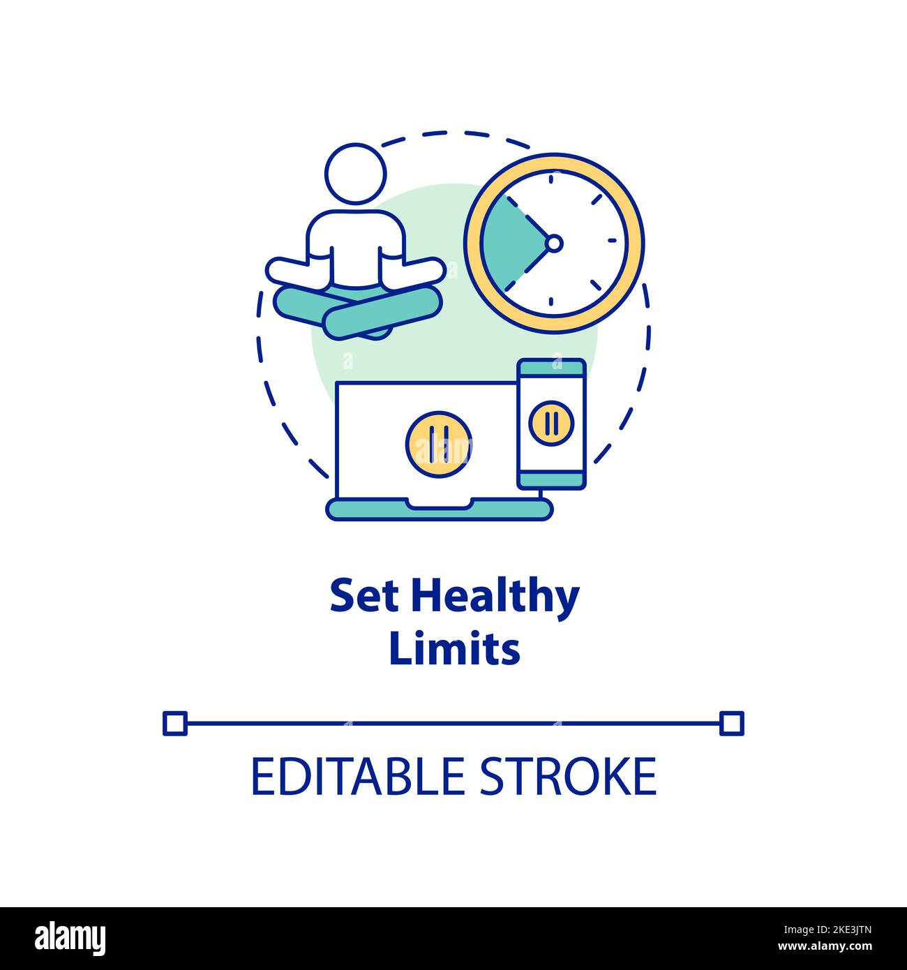 Set healthy limits concept icon Stock Vector Image & Art - Alamy