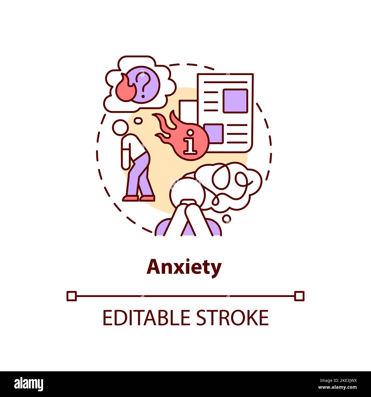 Anxiety concept icon Stock Vector Image & Art - Alamy