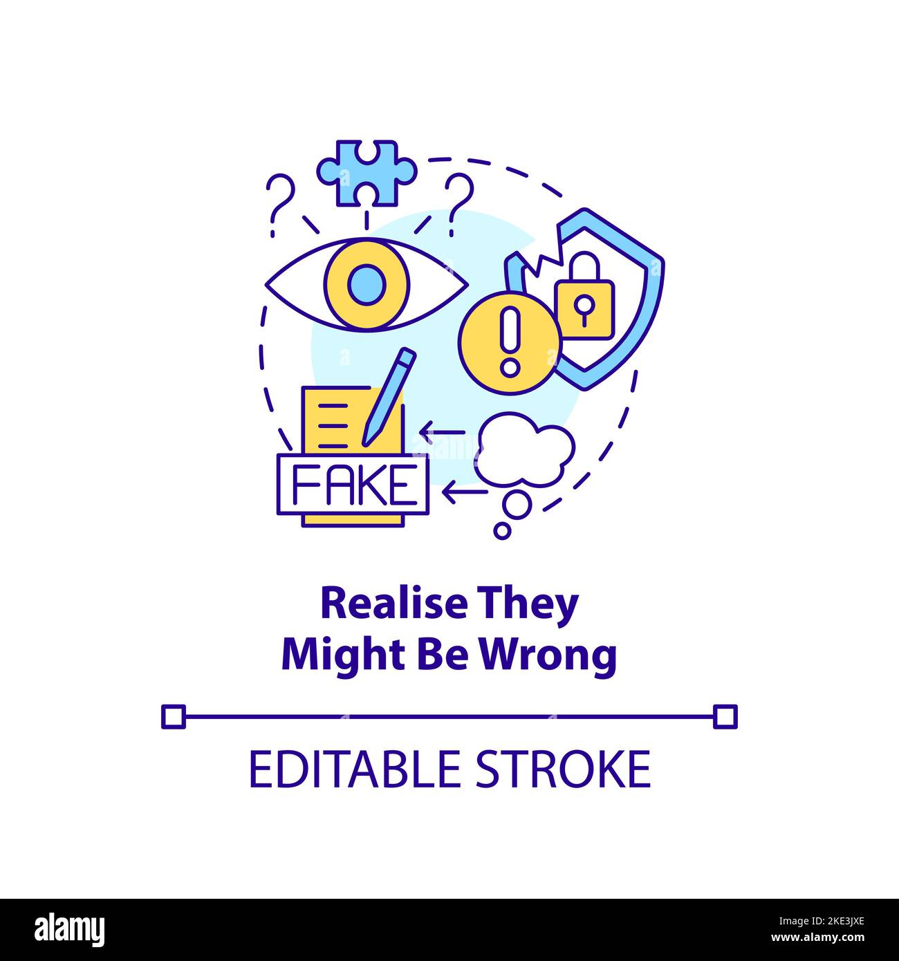 Fake news concept icon Stock Vector Image & Art - Alamy