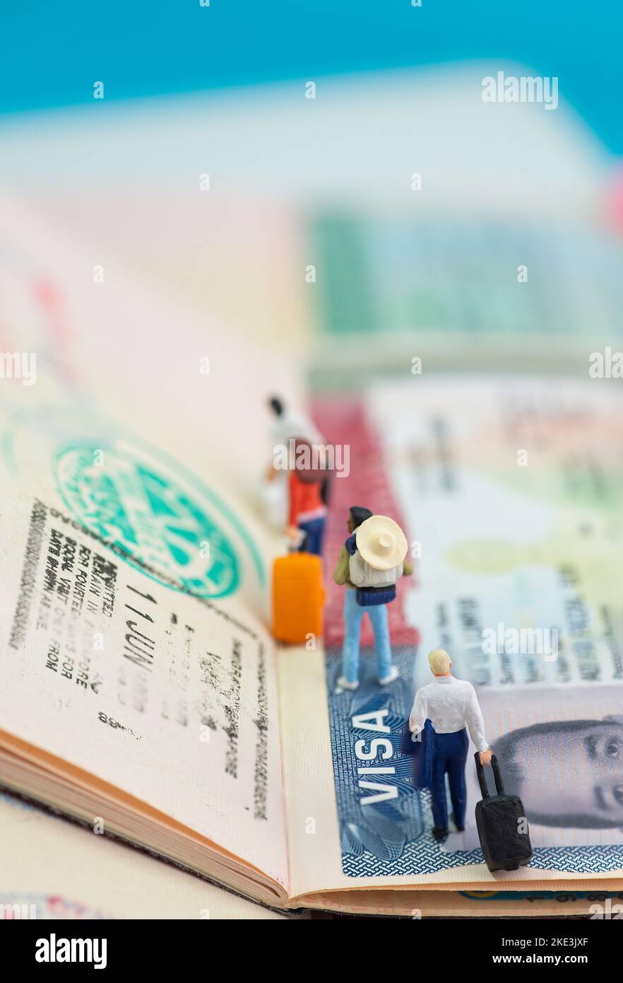 Miniature toys studio set up - expatriate business man and other ...