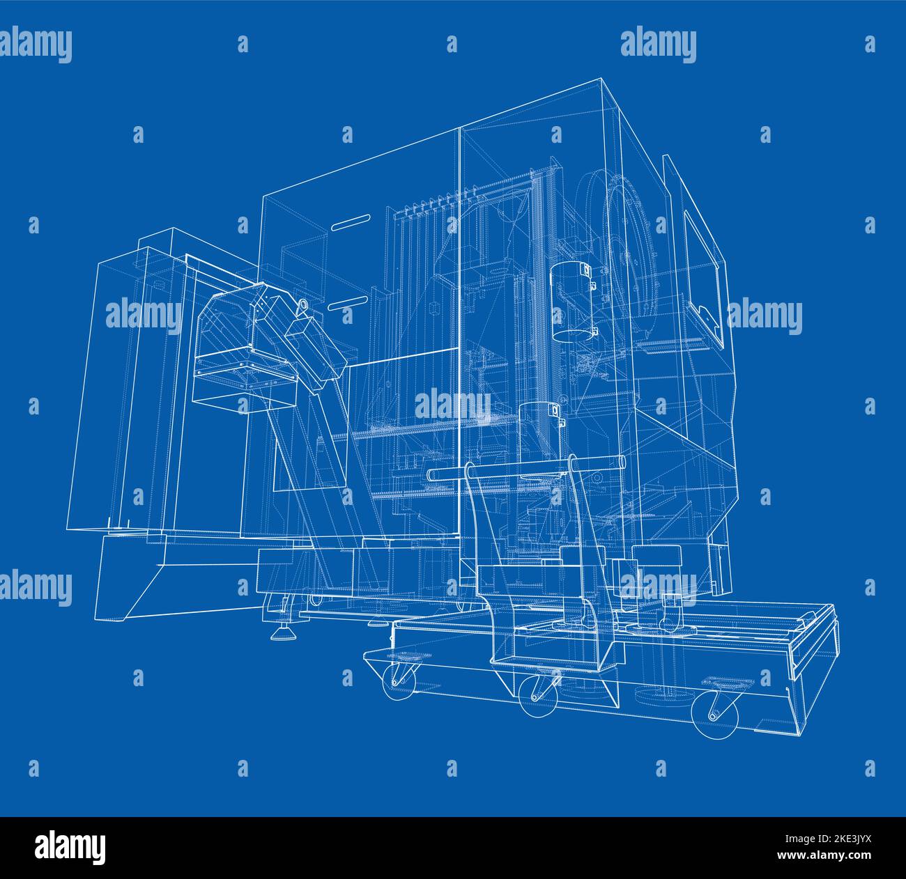 Metalworking CNC milling machine. Vector Stock Vector Image & Art - Alamy