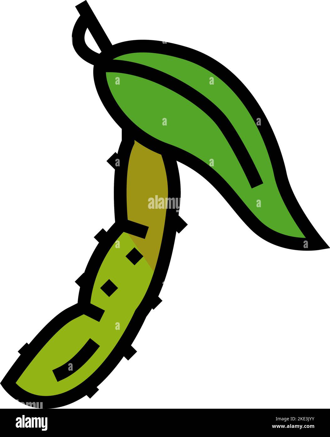 soy leaf color icon vector illustration Stock Vector Image & Art - Alamy