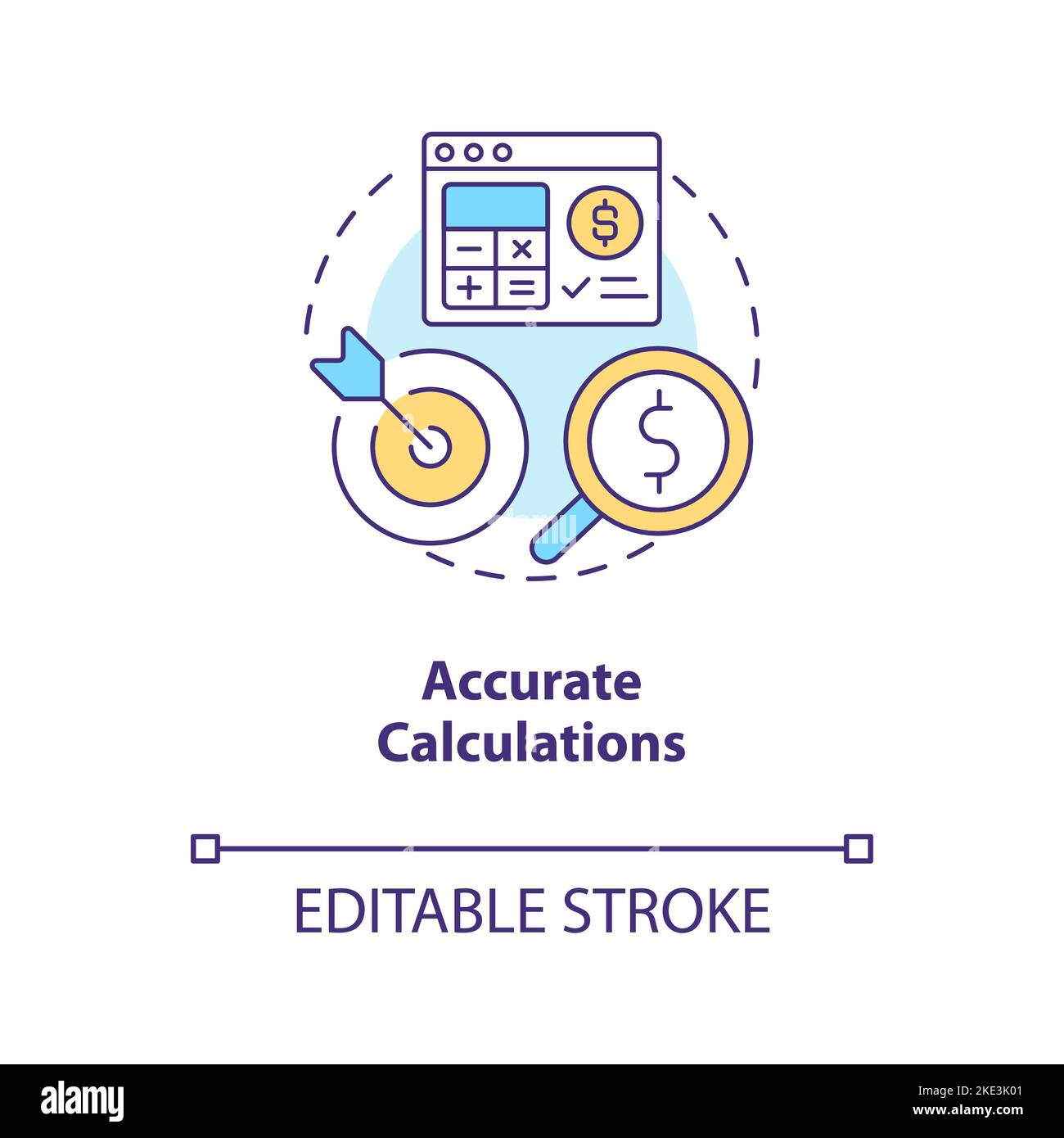 Accurate calculations concept icon Stock Vector Image & Art - Alamy