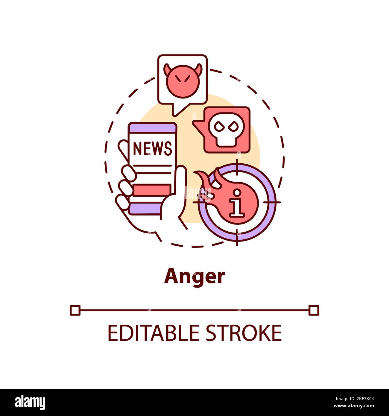 Anger concept icon Stock Vector Image & Art - Alamy