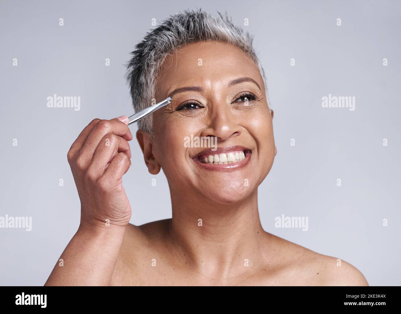Studio hair removal model hi-res stock photography and images - Alamy
