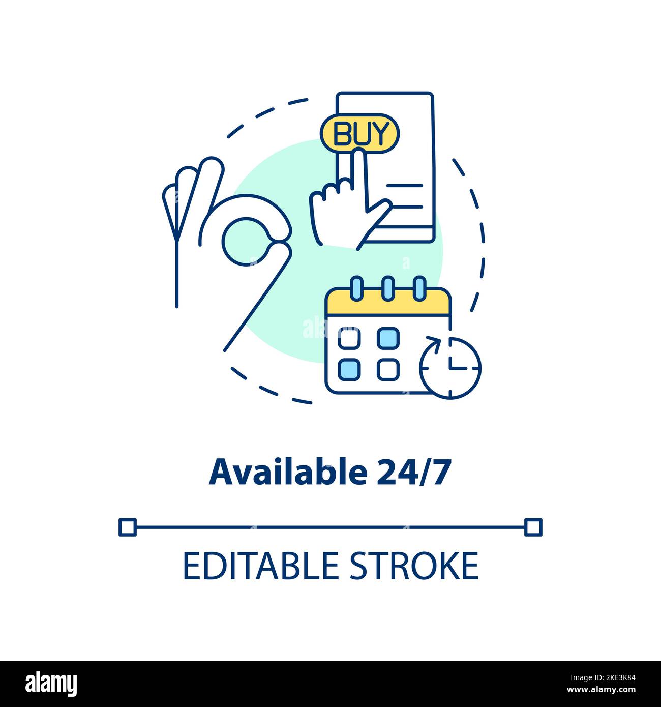 Available hourly concept icon Stock Vector Image & Art - Alamy