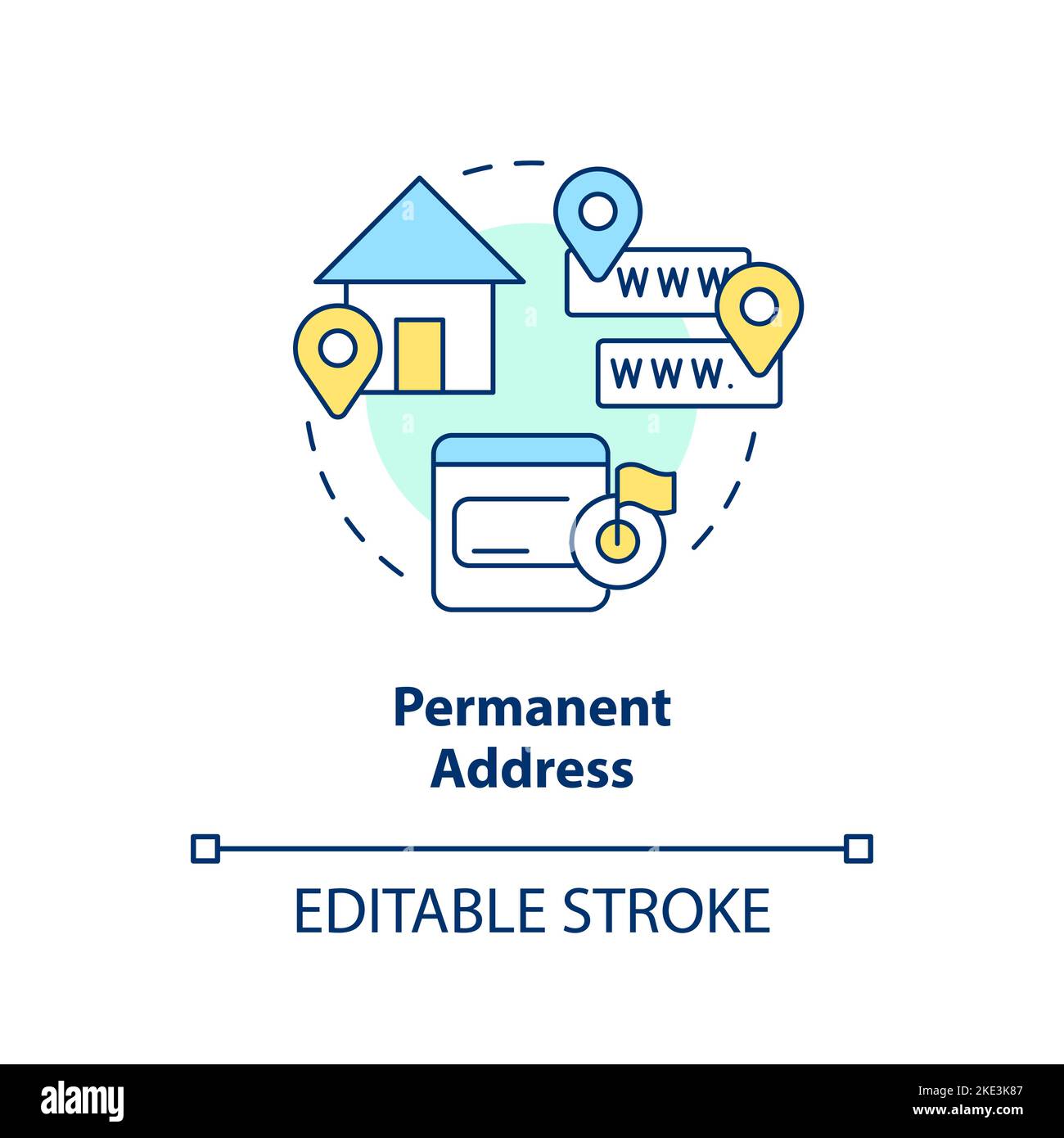 Permanent address concept icon Stock Vector Image & Art - Alamy