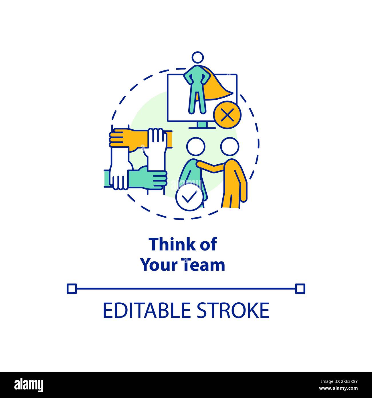 Think of your team concept icon Stock Vector Image & Art - Alamy