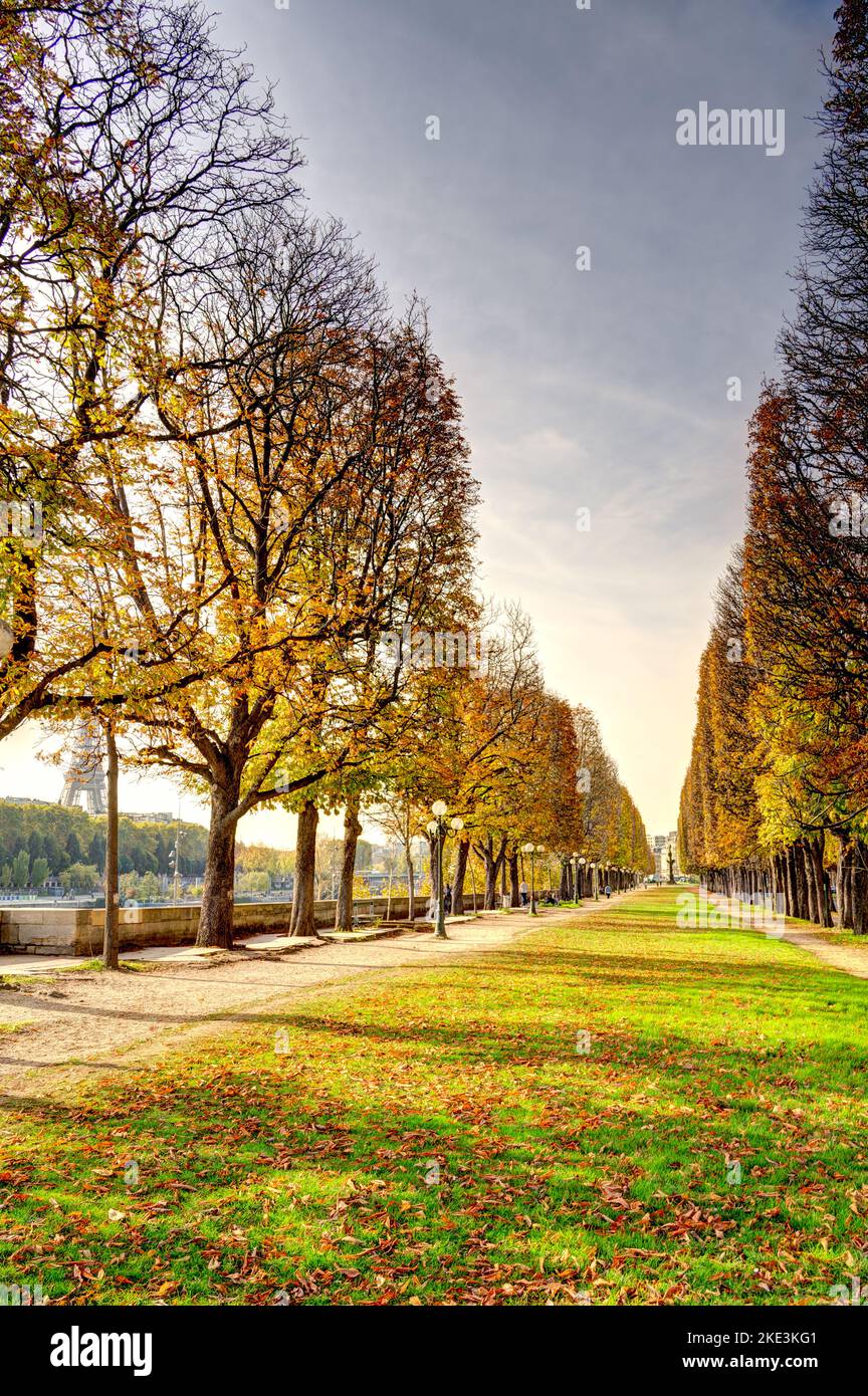 Paris landmarks in autumn, HDR Image Stock Photo - Alamy