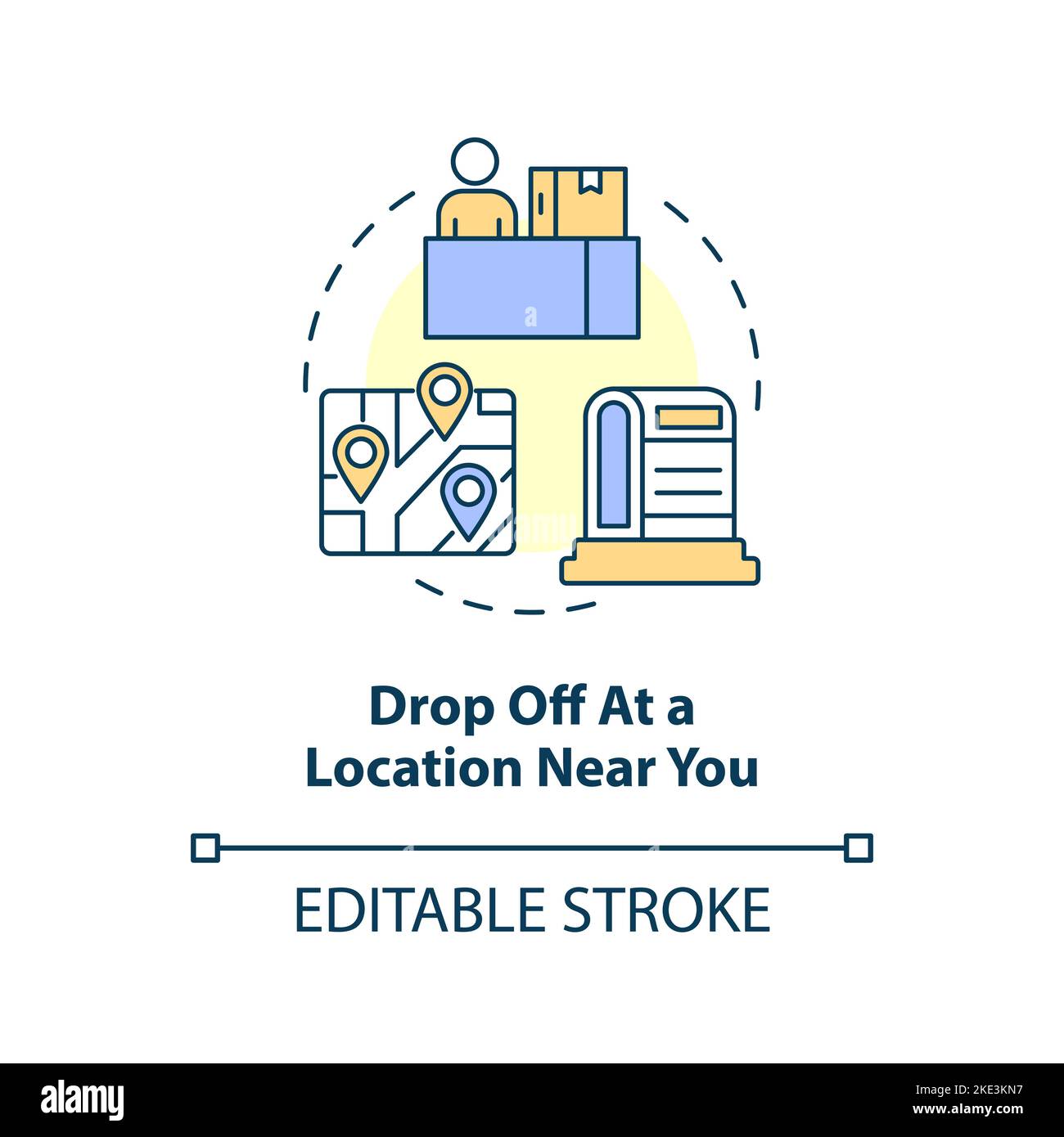 Parcel drop off point Stock Vector Images - Alamy