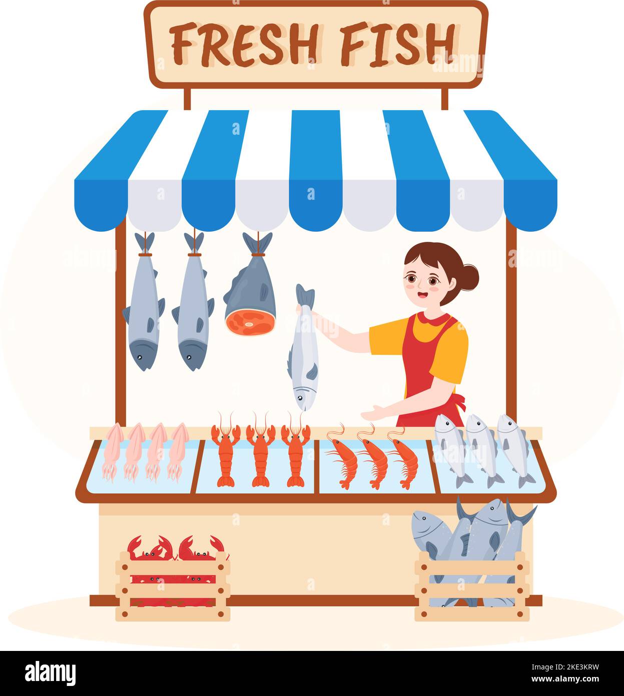 Fish Store to Market Various Fresh and Hygienic Products Seafood in ...