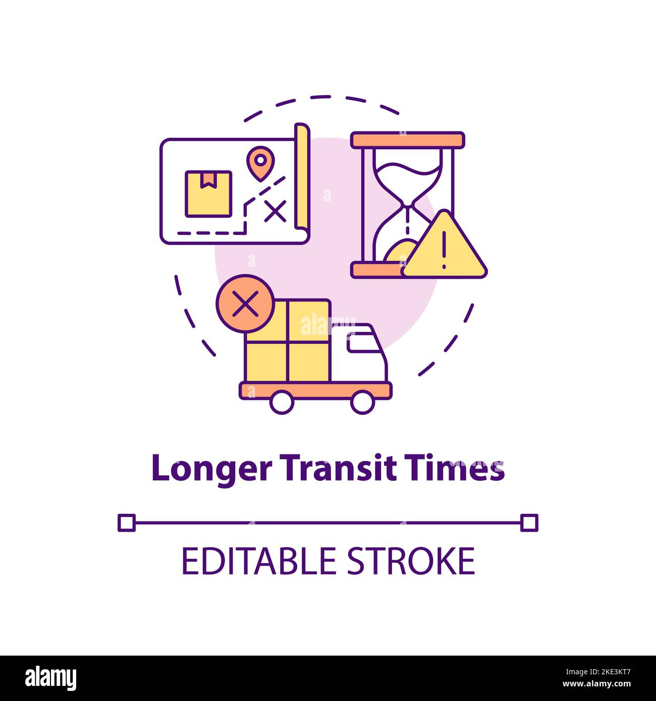 Long transit times concept icon Stock Vector Image & Art - Alamy