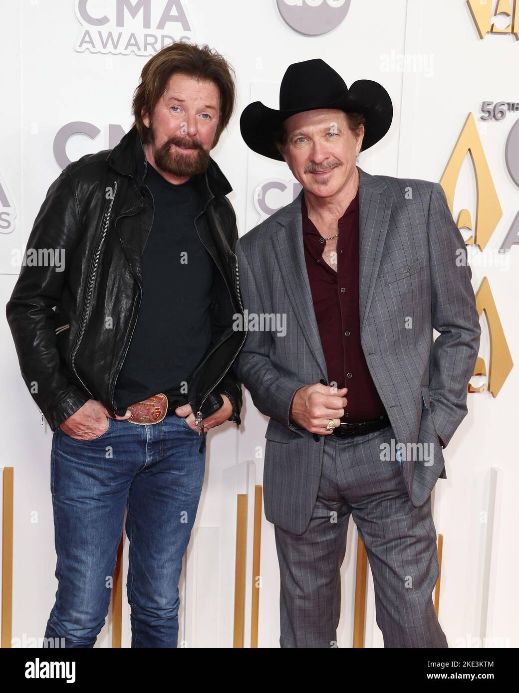Kix Brooks and Ronnie Dunn of Brooks and Dunn arriving at the 56th ...