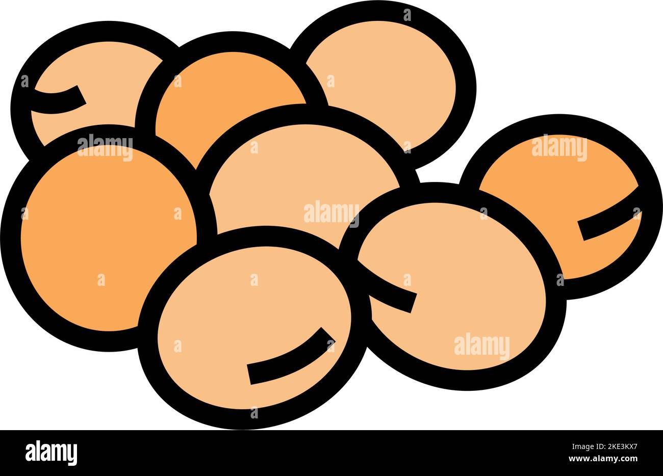 soy seed grain dry color icon vector illustration Stock Vector Image ...