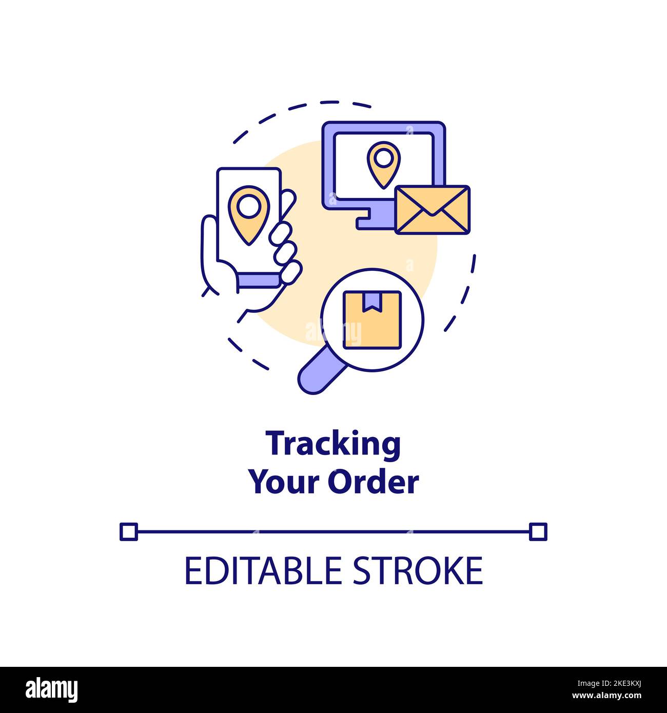Tracking your order concept icon Stock Vector Image & Art - Alamy