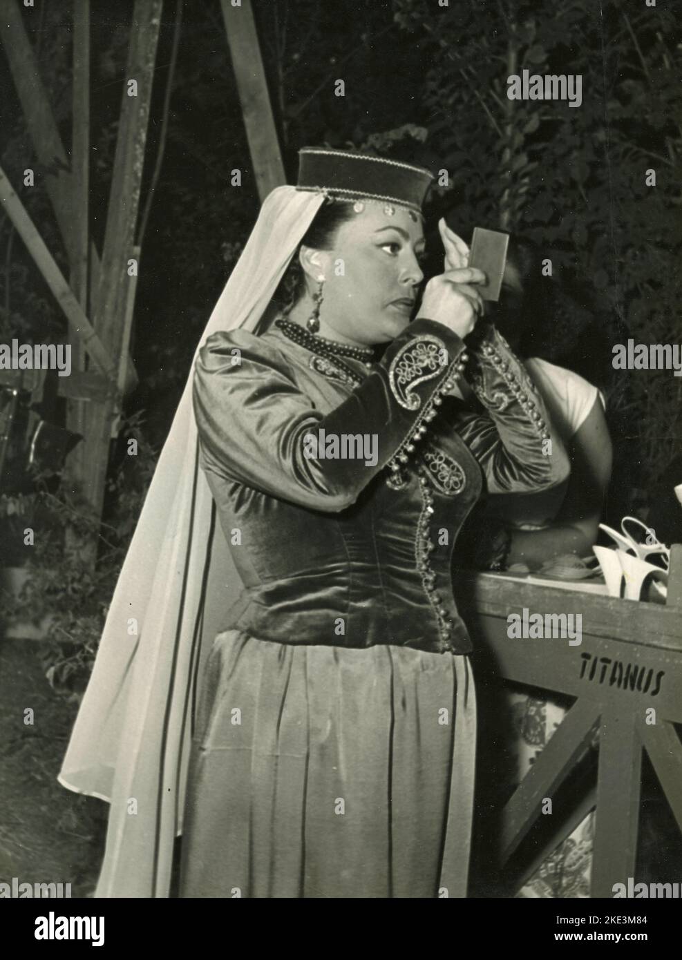 Italian singer and film actress Alda Mangini, Italy 1950s Stock Photo ...