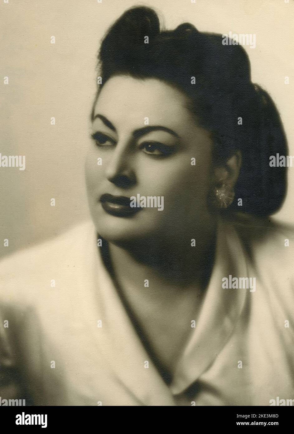 Italian singer and film actress Alda Mangini, Italy 1950s Stock Photo ...